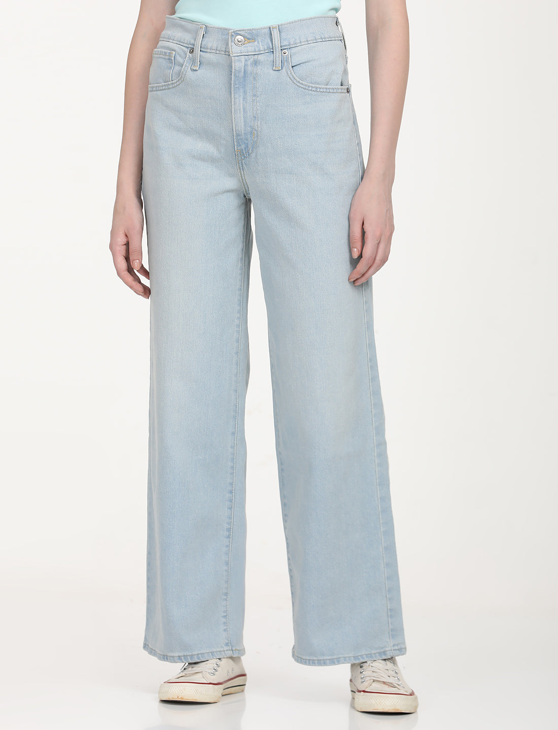 Women's Light Blue Wide Leg Fit High Rise Jeans – Levis India Store