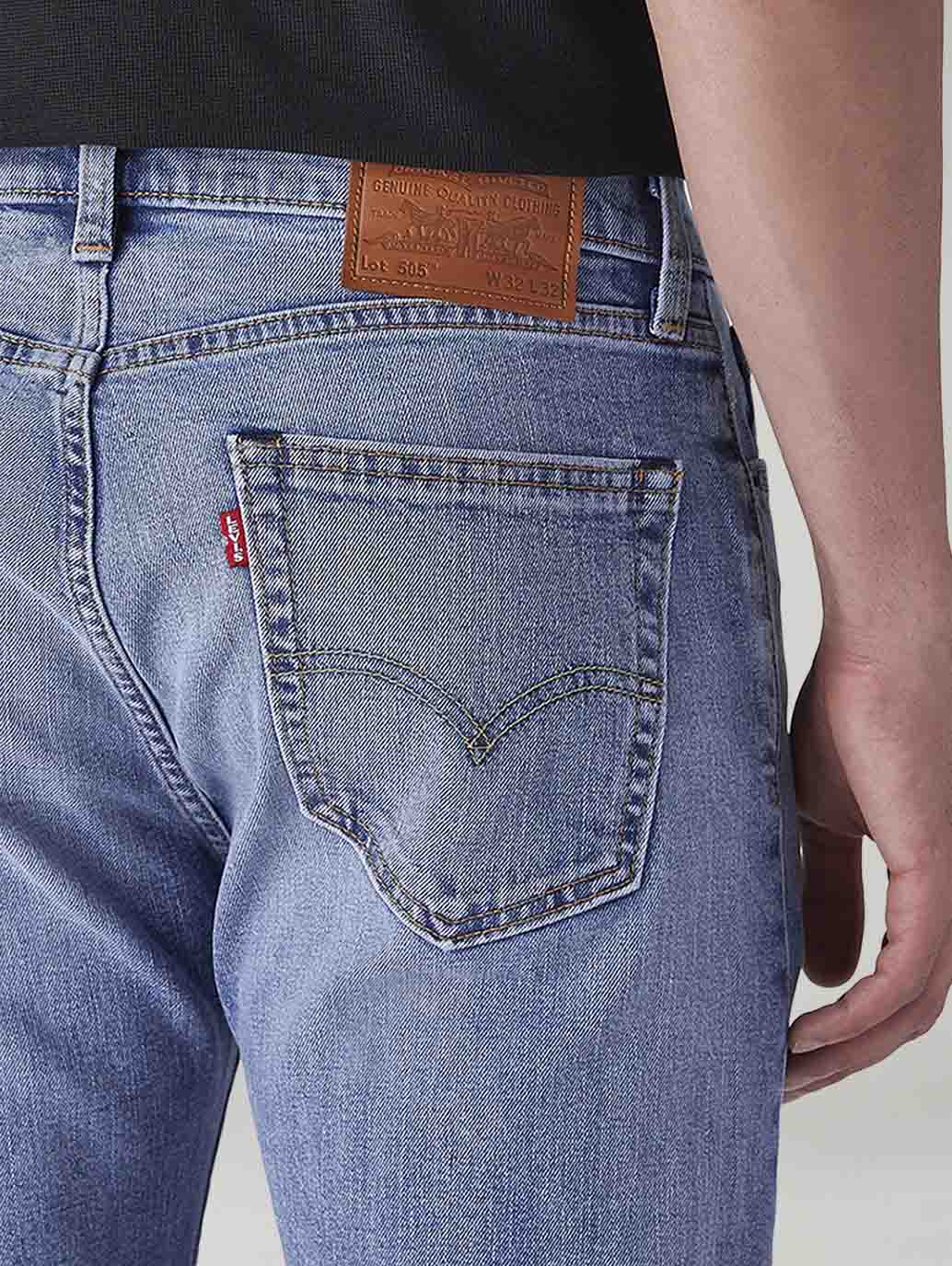 Men's 505 Blue Straight Fit Mid Rise Linen Selvedge Jeans – Levis India ...