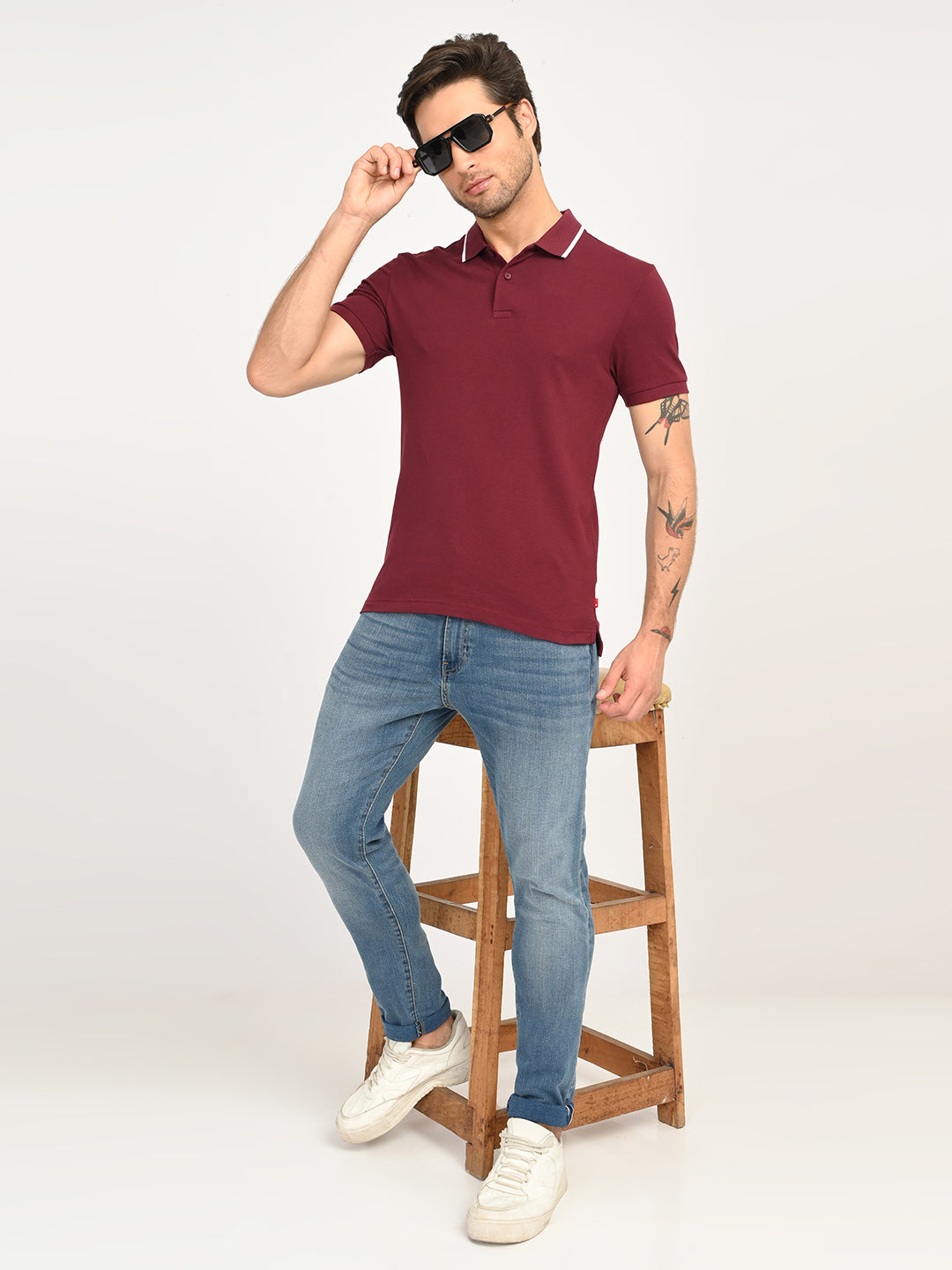 Men's Solid Maroon Polo T-Shirt – Levis India Store
