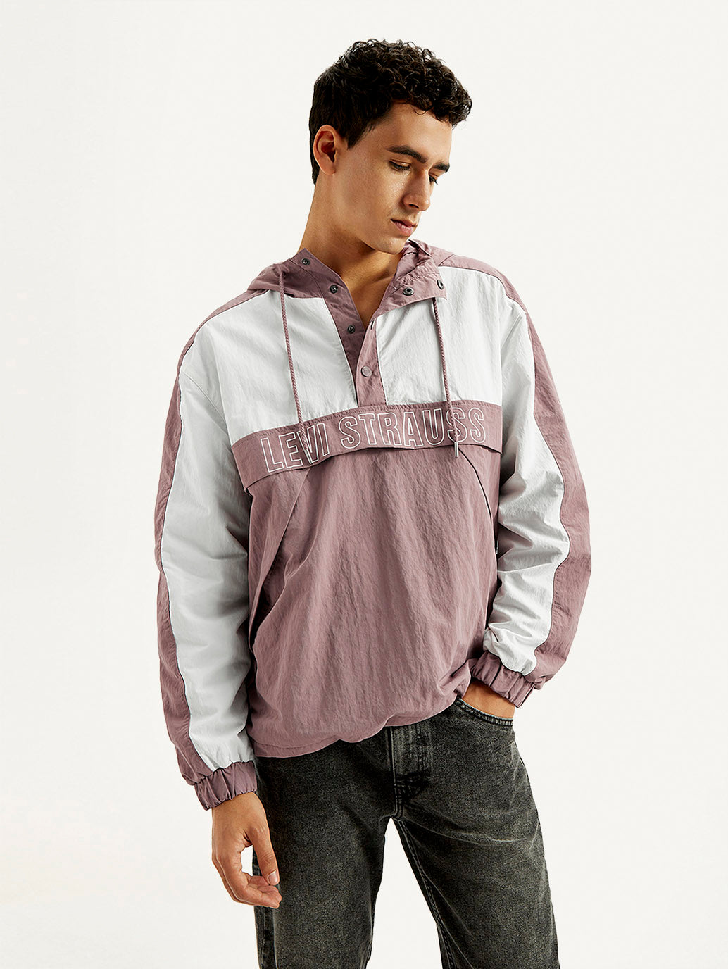 Men's Colorblock Mauve Windcheater Jacket – Levis India Store