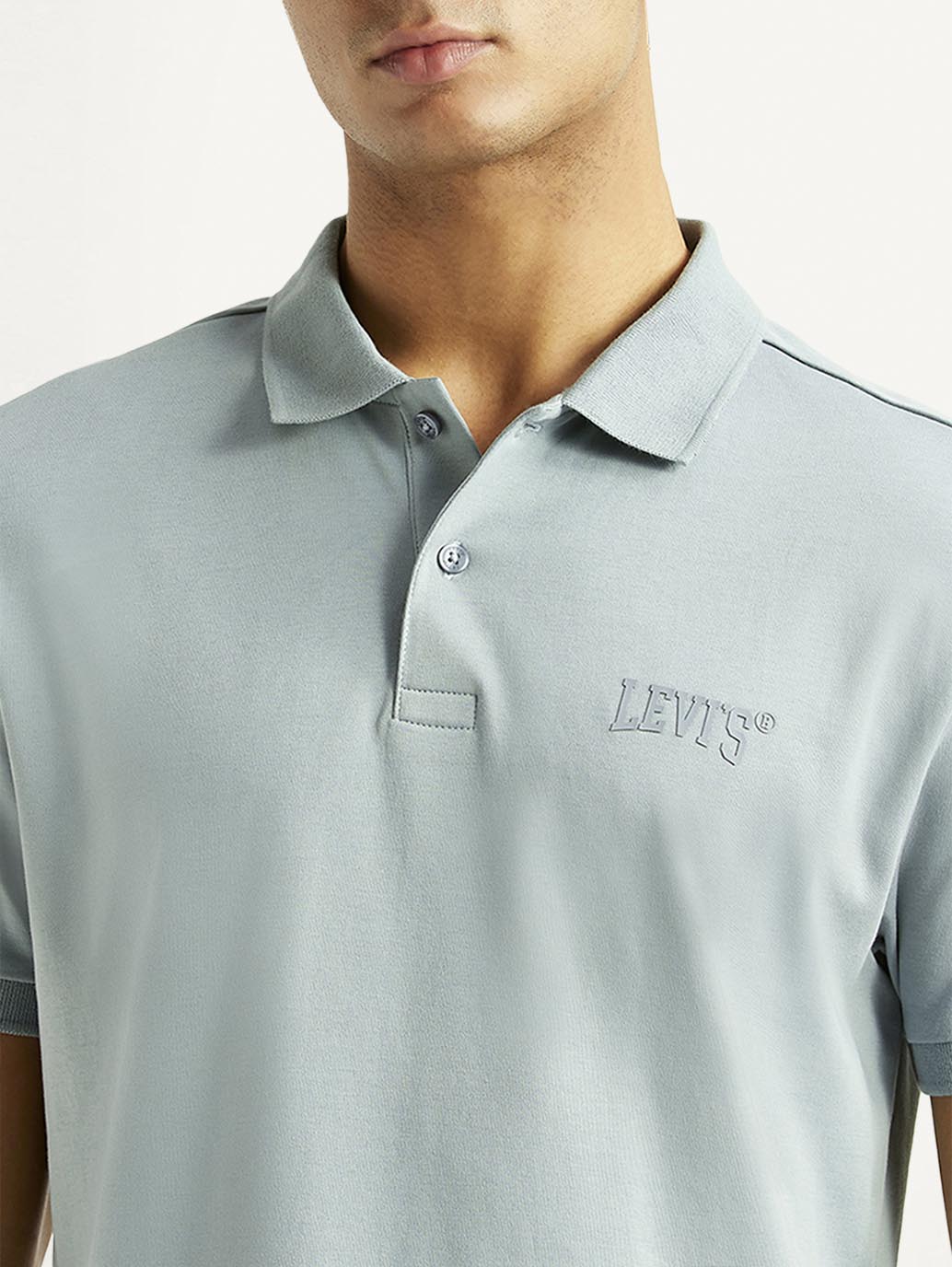 Men's Solid Light Blue Slim Fit Polo T-shirt – Levis India Store