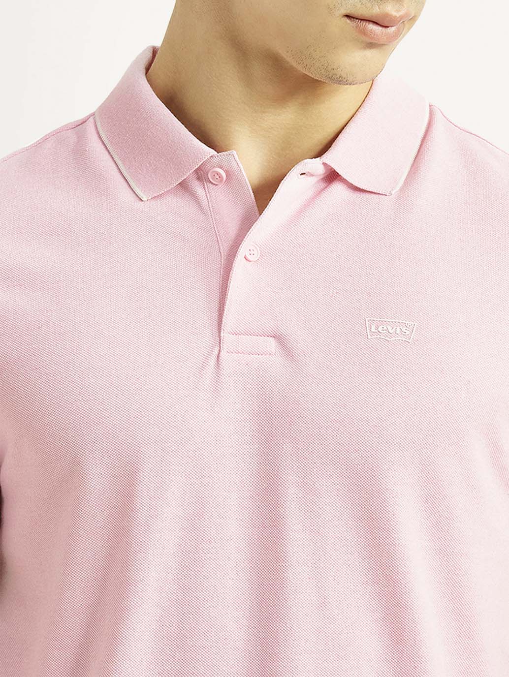 Men's Solid Light Pink Slim Fit Polo T-shirt – Levis India Store