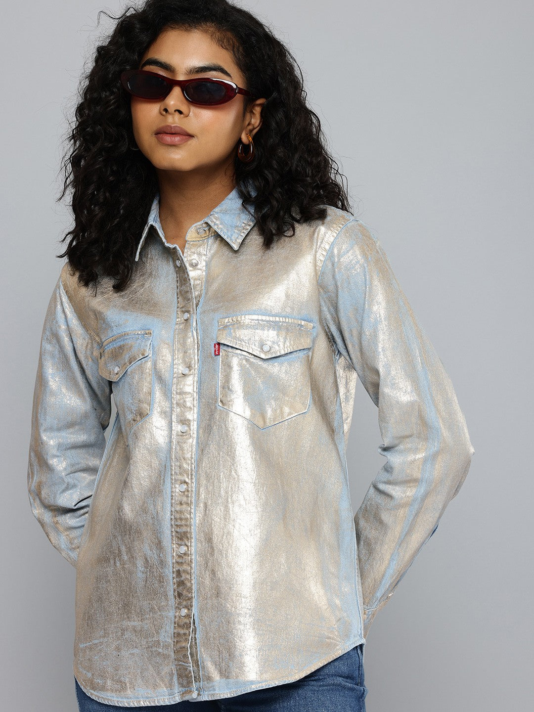 Women's Printed Regular Fit Denim Shirt – Levis India Store