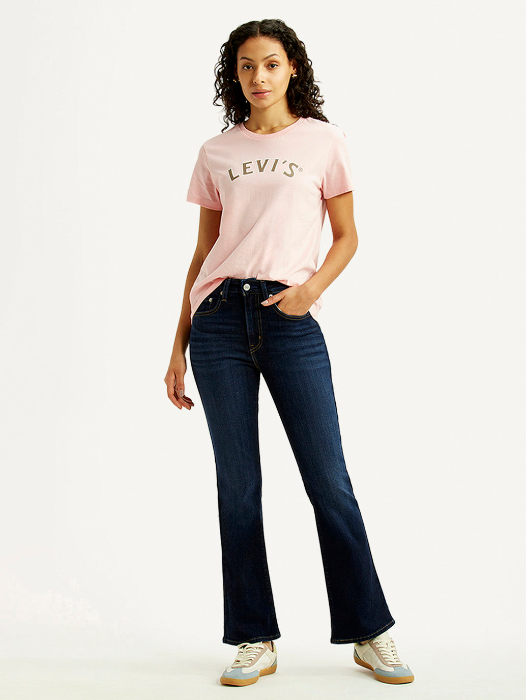 Women's 725 Navy Flared Fit High Rise Jeans – Levis India Store