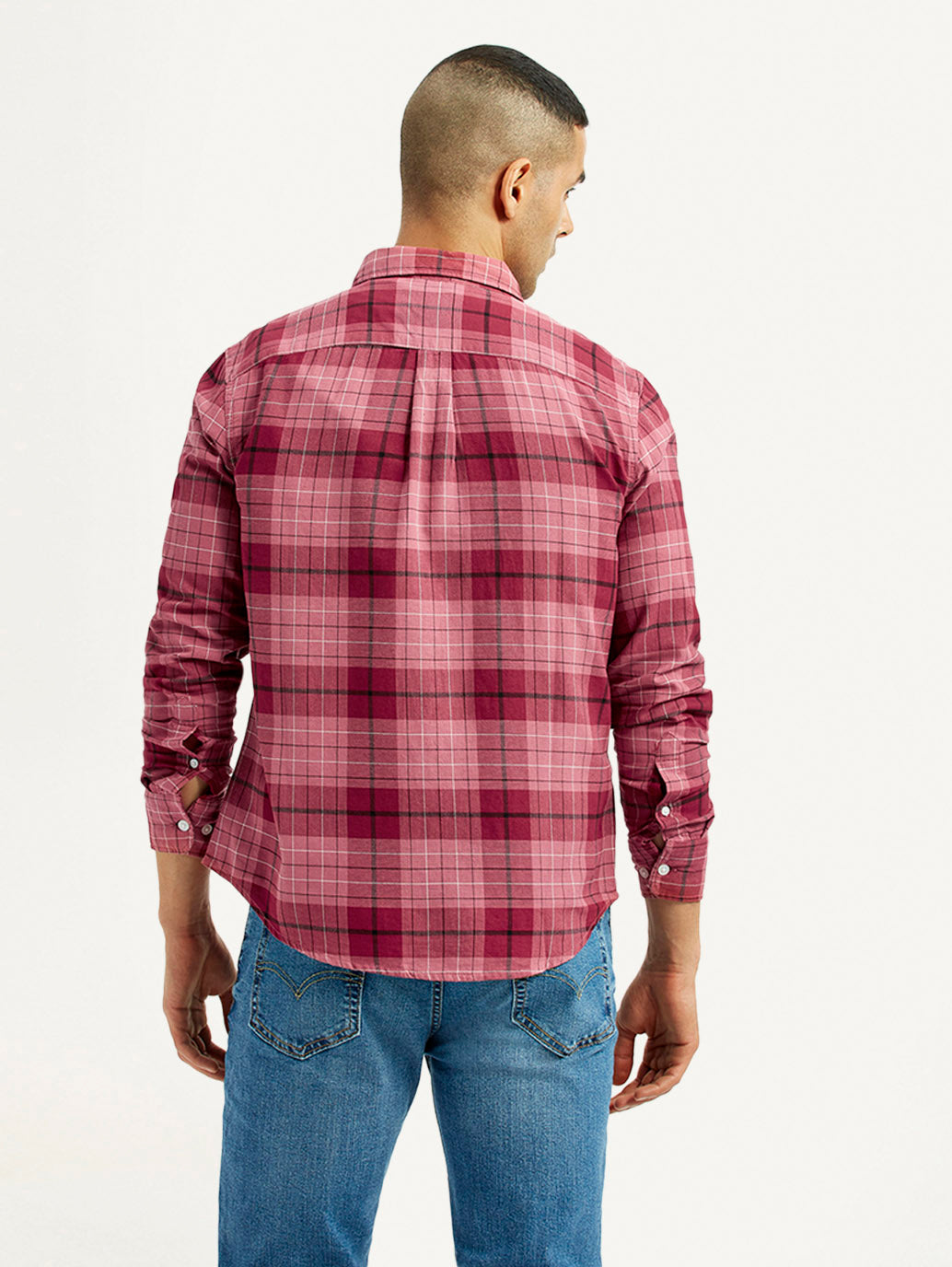 Men's Checkered Red Slim Fit Shirt – Levis India Store