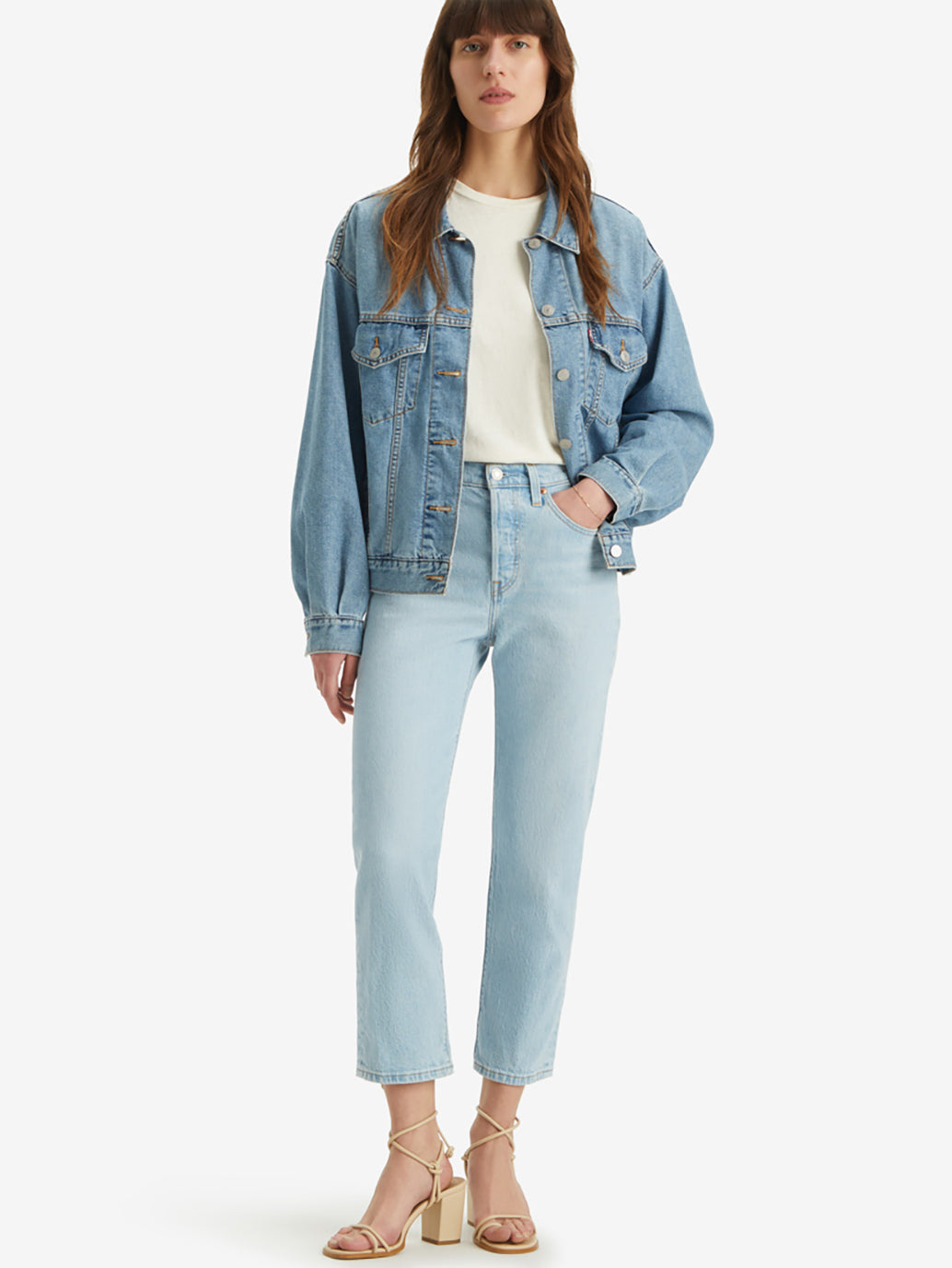 Women's 501 Blue Straight Fit Mid Rise Jeans – Levis India Store