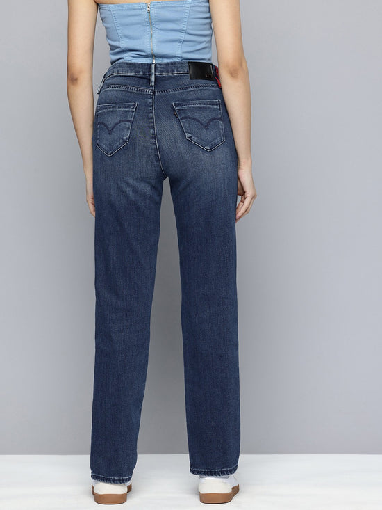 Women's Redloop 724 Blue Slim Straight Fit High Rise Jeans – Levis ...