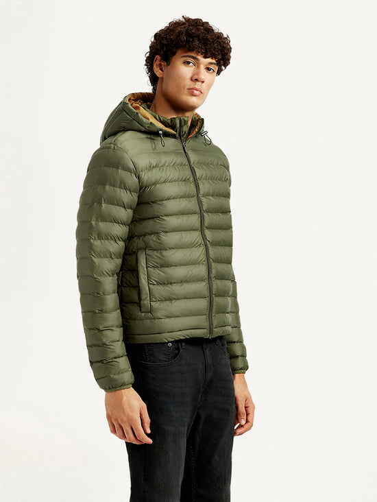Men's Solid Olive Puffer Jacket – Levis India Store