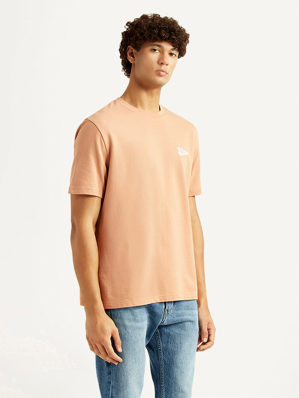 Men's Solid Peach Crew Neck T-shirt – Levis India Store