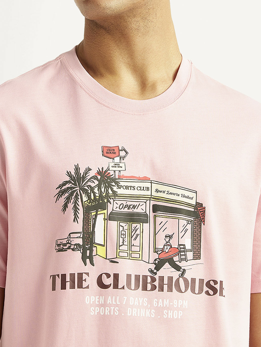 Men's Graphic Print Pink Crew Neck T-shirt – Levis India Store