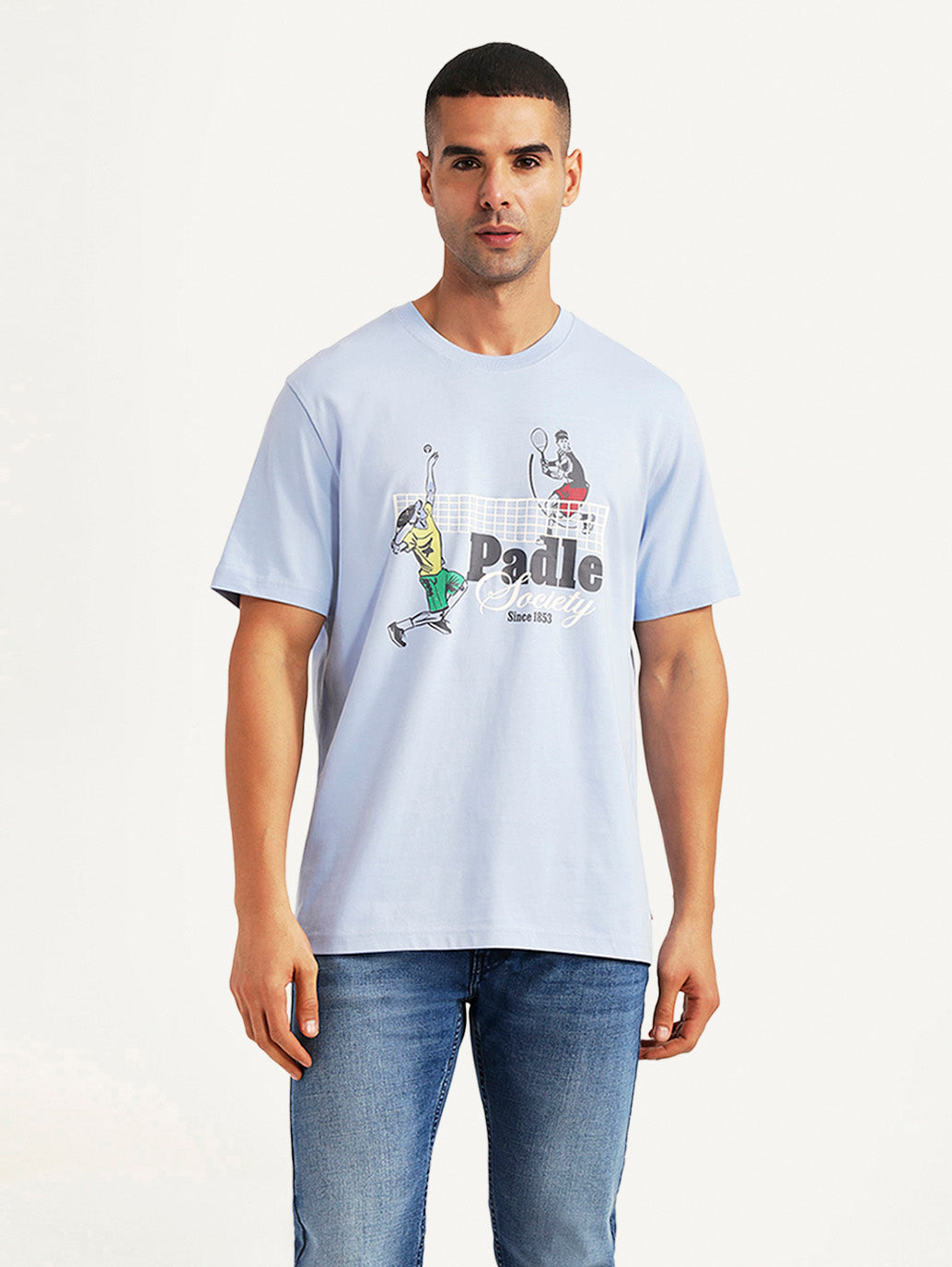 Men's Graphic Print Light Blue Crew Neck T-shirt – Levis India Store