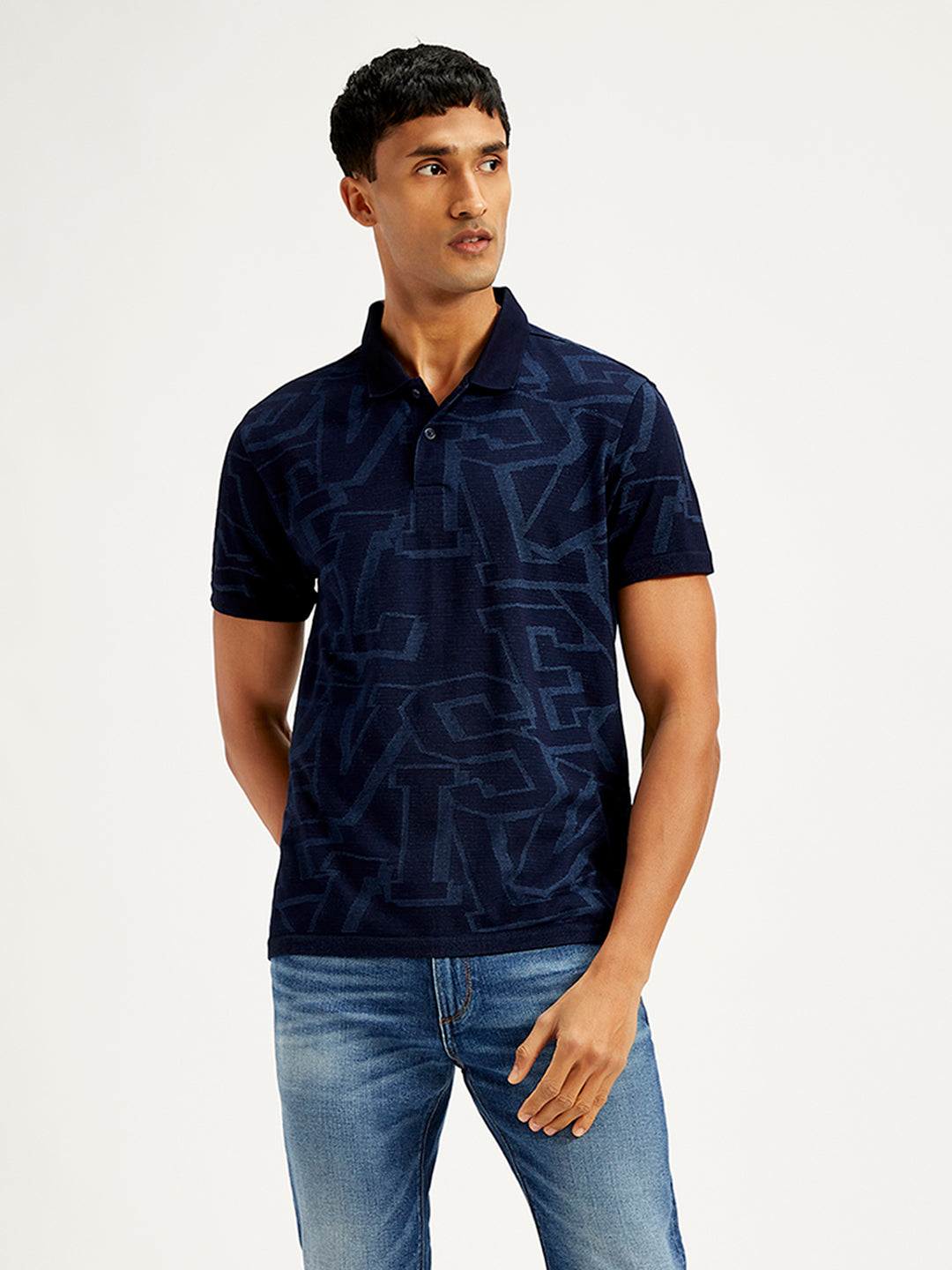 Men's Typographic Print Slim Fit Polo T-Shirt – Levis India Store